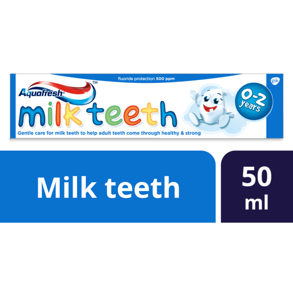 Buy Aquafresh Milk Teeth Toothpaste (0-2 years) 50ml and Personal Care ...