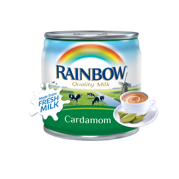 Buy Rainbow Cardamom Flavored Evaporated Milk 170g and Tea & Coffee ...