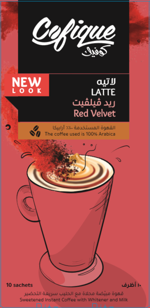 Buy Cofique Red Velvet Instant Latte 10*24g and Made in Saudi online ...