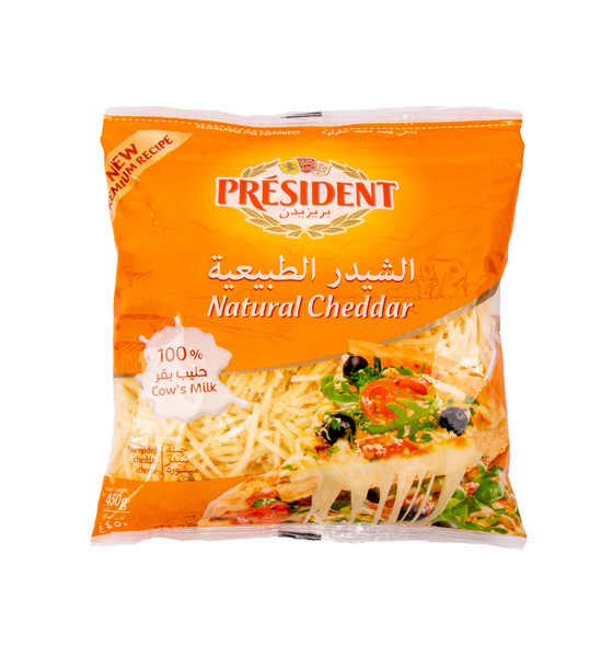 Buy President Shredded Cheddar Cheese 450g and Dairy & Eggs online - Danube