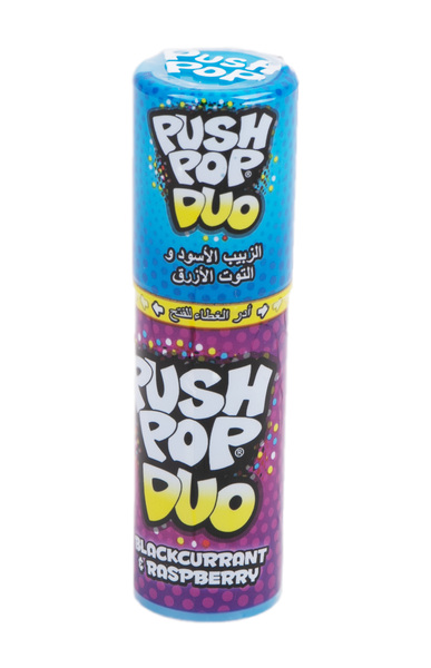 Push Pop Due Candies Blackcurrant & Blue Raspberry 15 G - Danube