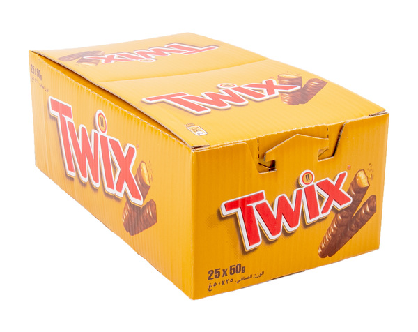 Buy Twix Twin Chocolate 25*50g and Sweets & Snacks online - Danube