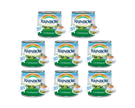 Buy Rainbow Cardamom Flavored Evaporated Milk 8*170 g online - Danube