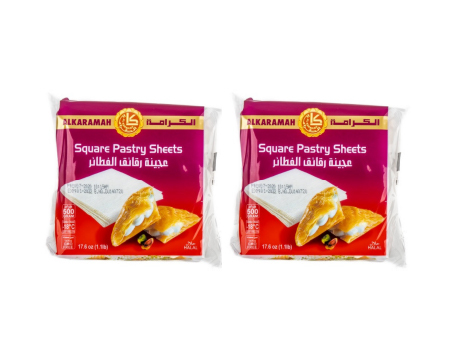 Buy Al Karamah Square Pastry Sheets 2*500 g online - Danube