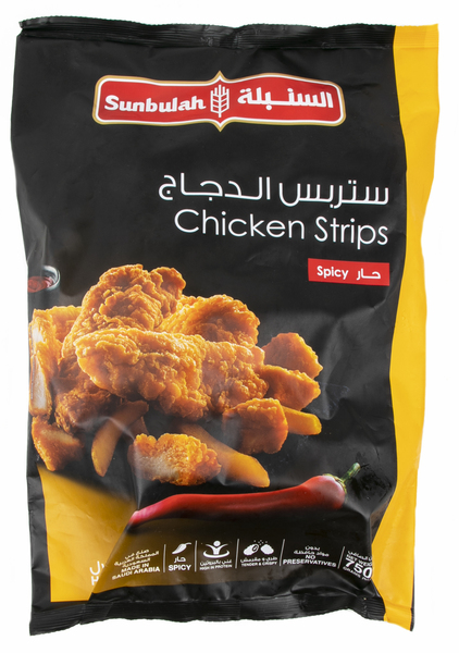 Buy Sunbulah Spicy Chicken Strips 750g and Frozen Food online - Danube