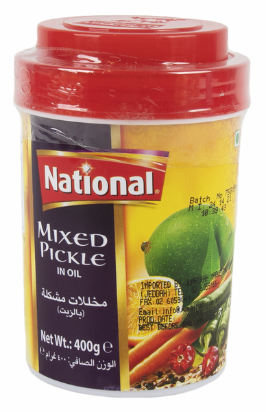 Buy National Mixed Pickle in Oil 400g and Canned Food online - Danube