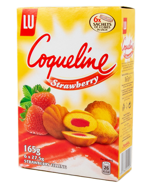 Coqueline Strawberry Small Cakes with Strawberry Filling 165 G - Danube