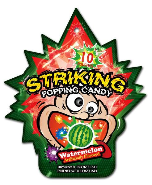 Buy Striking Popping Candy Watermelon Flavour 15g and Sweets & Snacks ...