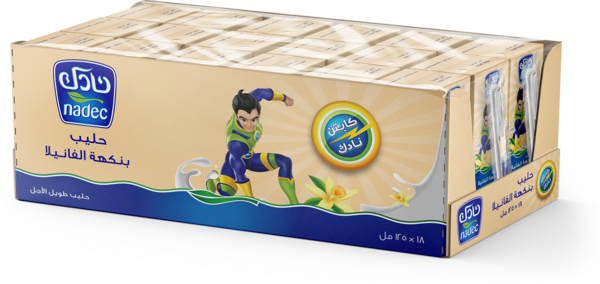 Buy Nadec UHT Vanilla Milk 18*125ml and Kids Lunch Box online - Danube