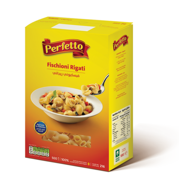Buy Perfetto Fischioni Rigati Pasta 500g and Pantry online - Danube