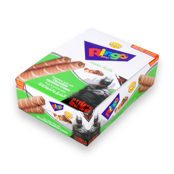 Buy Teashop Ringo Chocolate Hazelnut Wafer Rolls 12*16g and Sweets ...