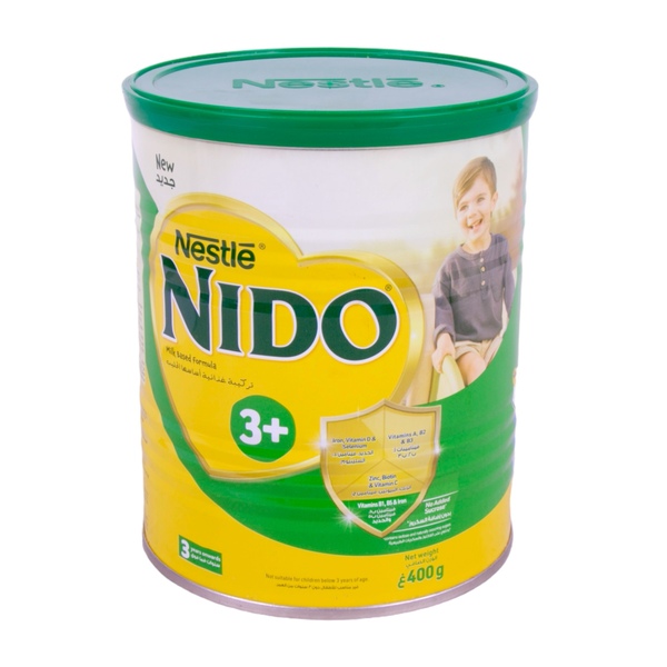 Buy Nido Three Plus growing up milk powder for toddlers 3-5 years 400g ...