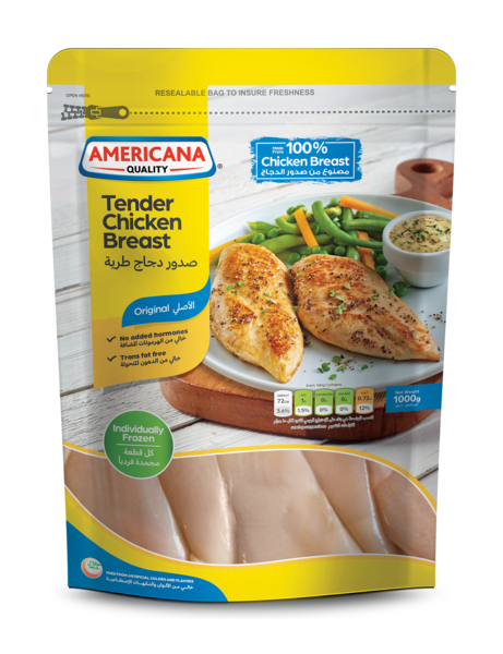 Buy Americana Frozen Tender Chicken Breast 1kg and Saudi Made online ...