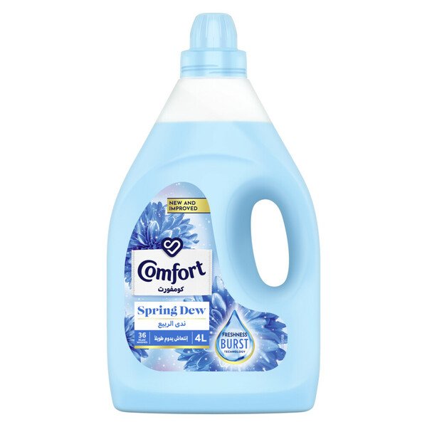 Buy Comfort Fabric Softener Spring Dew For Fresh & Soft Clothes 4L and ...