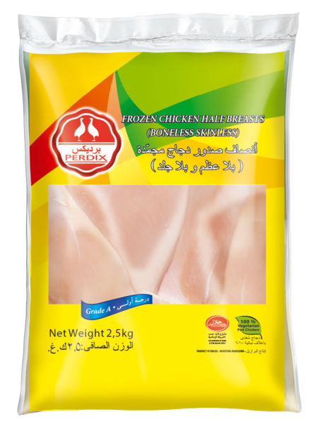Buy Perdix Frozen Chicken Half Breasts Boneless Skinless 2.5Kg and ...
