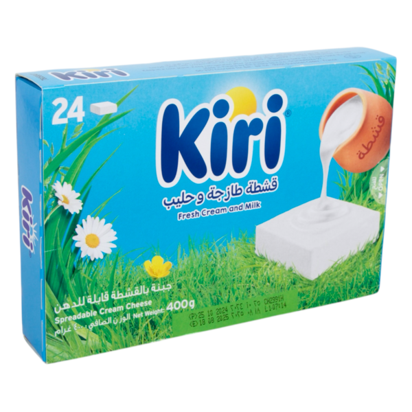 Buy Kiri Spreadable Cream Cheese Squares 24 Portions 400g and Dairy ...